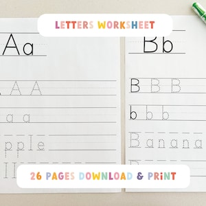 Alphabet Tracing Worksheet - Letters A to Z - Print at Home ...