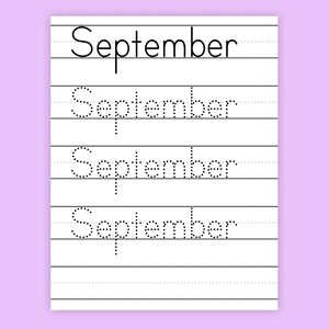 Tracing Worksheet - MONTHS of the YEAR - Print at Home - Educational ...