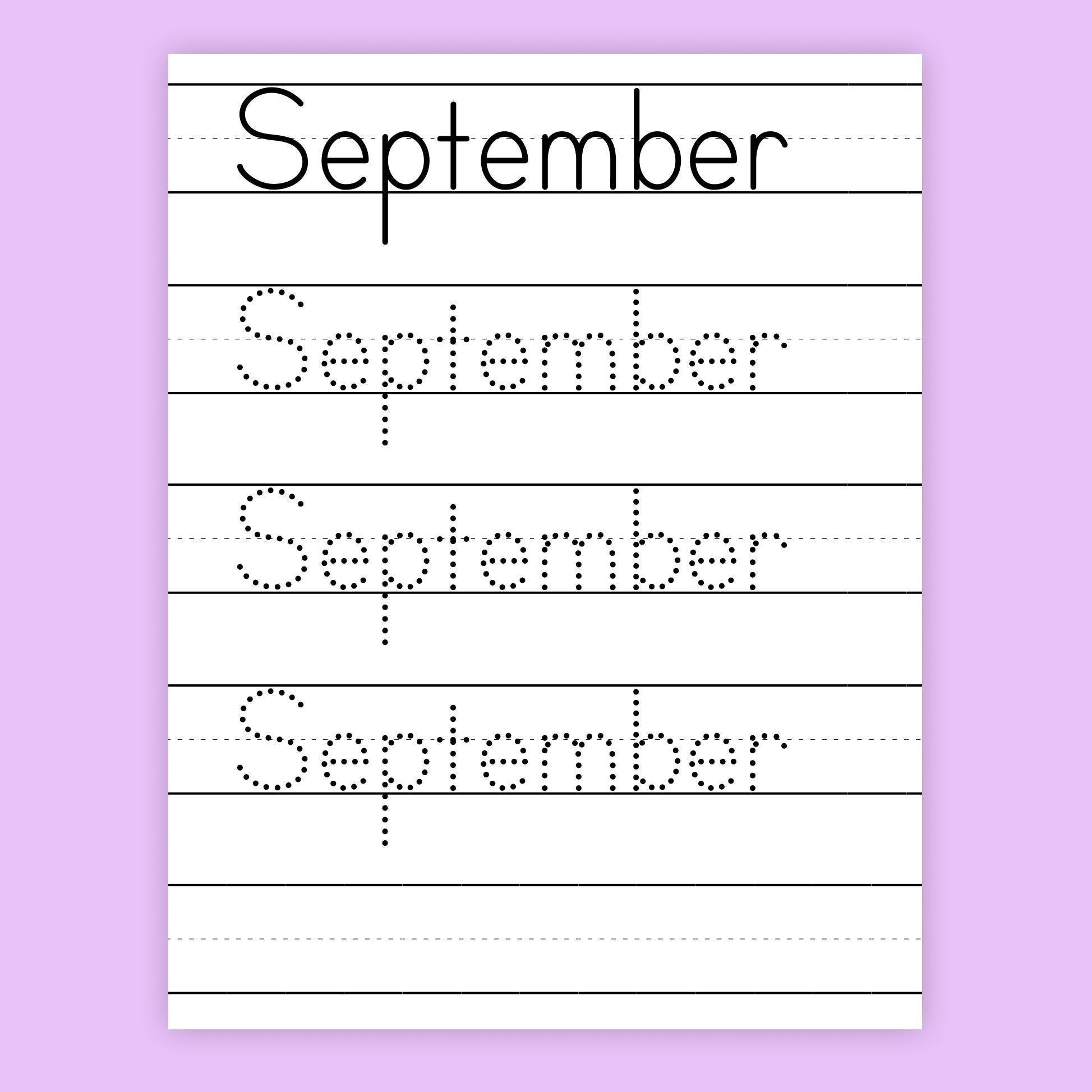 Tracing Worksheet - MONTHS of the YEAR - Print at Home - Educational ...