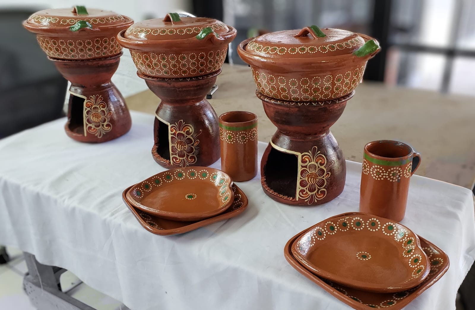 Anafre Heavy-duty Set, Lead-free Bean Pot, Mexican Clay Heater, Food ...