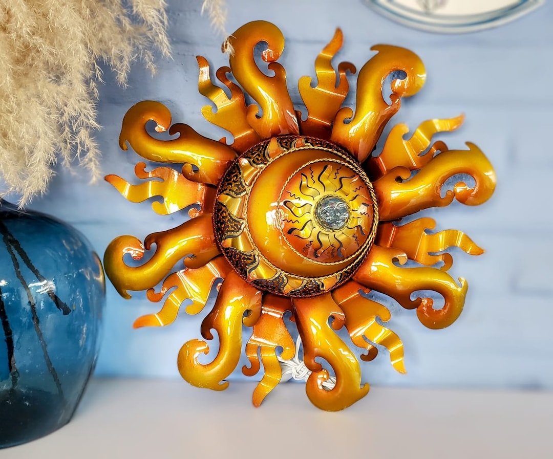 Copper Dancing Sun 18"/sun Wall Art/copper Wall Art/copper Art ...