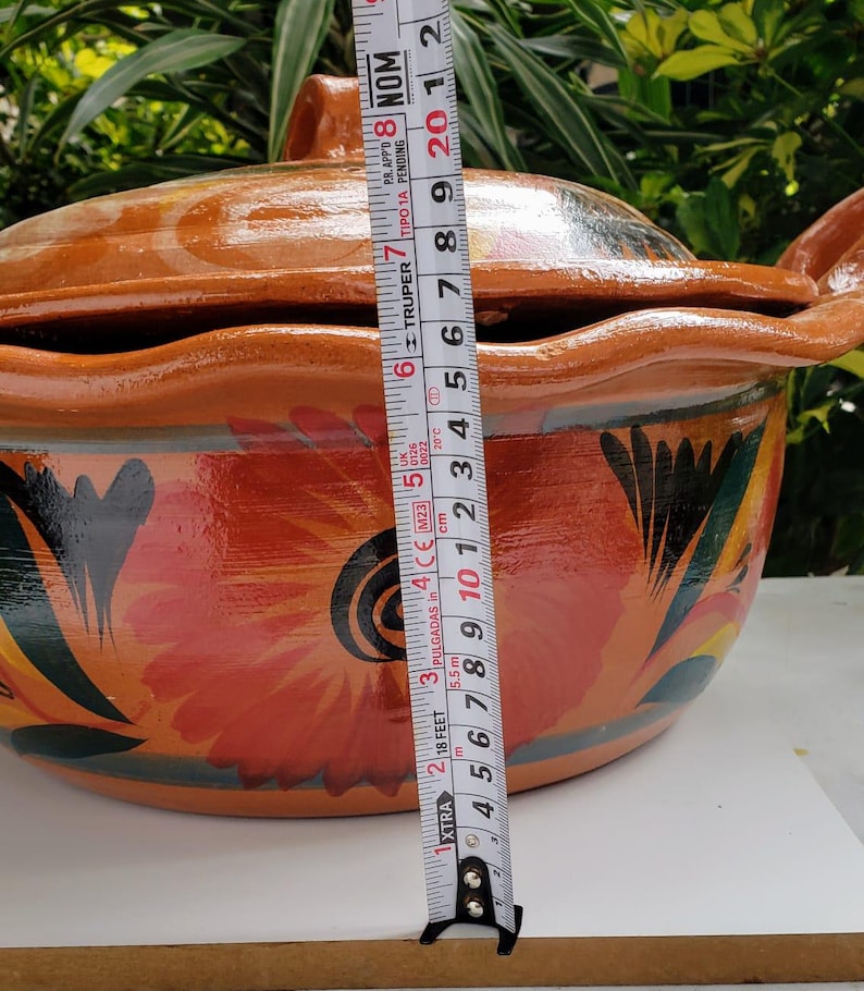 15-inch Authentic Mexican Clay Cazuela With Lid - Perfect for Cooking ...