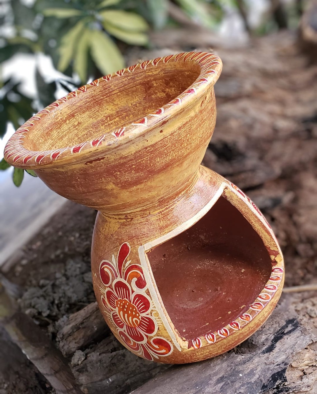 Heavy-duty Anafre-style Brazier, Mexican Clay Heater, Decorated Mexican ...