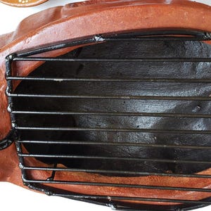 Pig-shaped Clay Grill Brazier With Floral Design - 16-inch Buffet ...