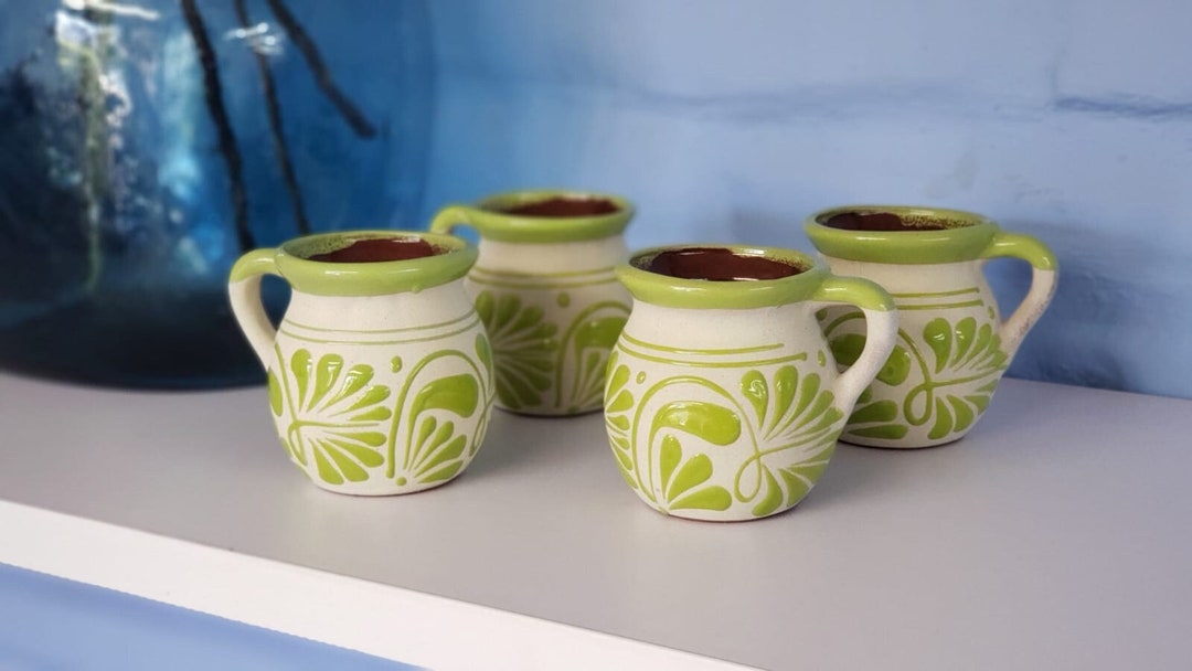 Light Green Ceramic Mug, Floral Print Mug - Etsy