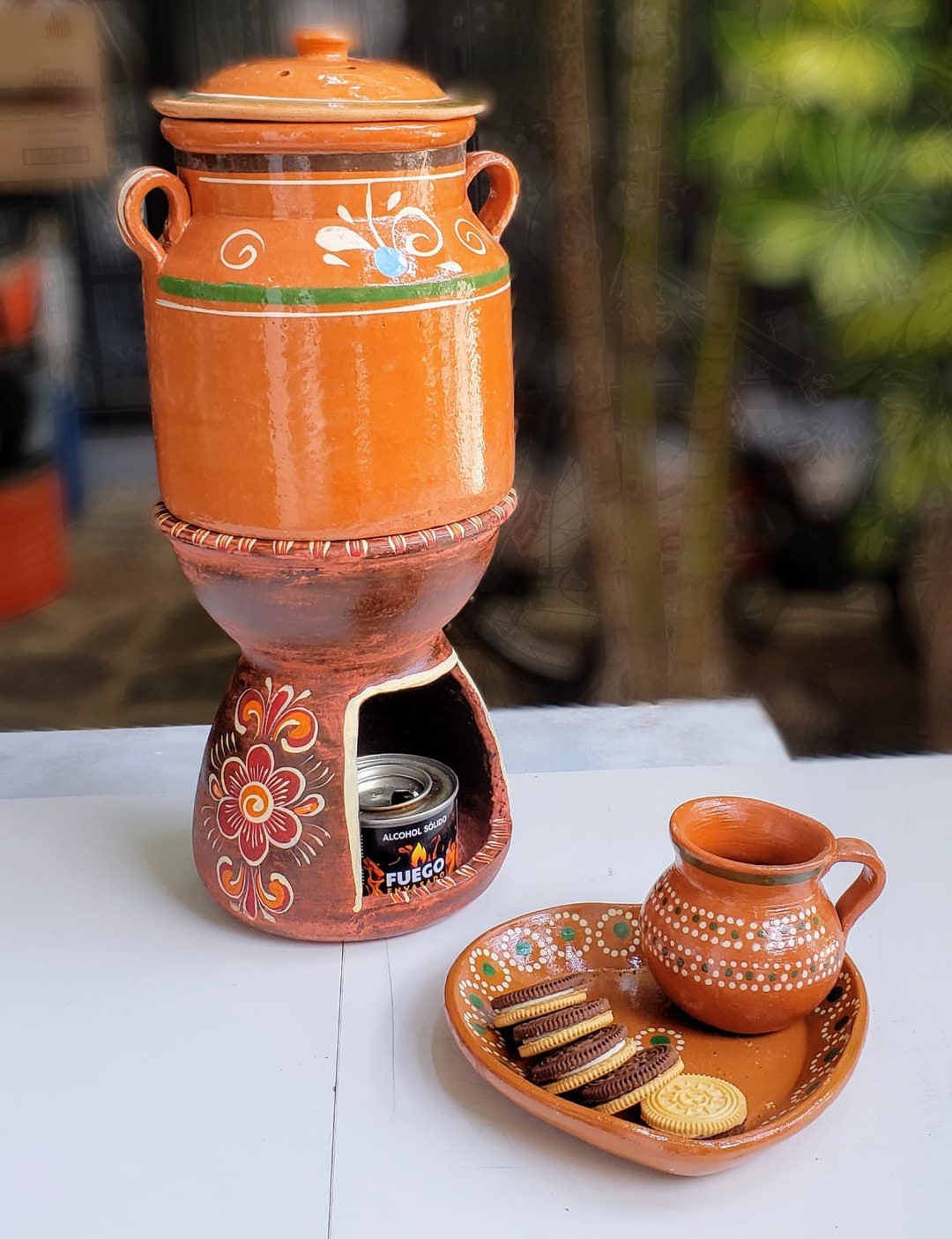 Brazier, Pot and Buffet Accessories, Clay Pot Stand Ideal as a Fondue ...