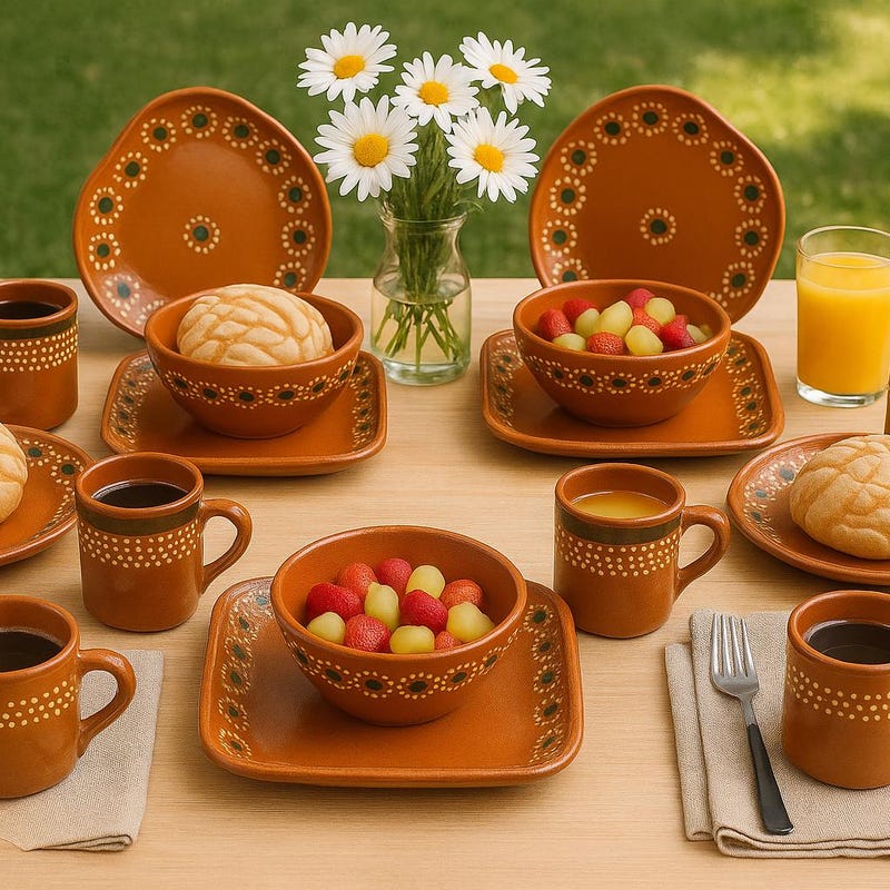 Mexican Pottery Dinnerware Set - Etsy