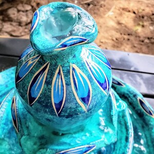 Handmade Serenity Cairn Water Fountains, Turquoise Blue Indoor or ...
