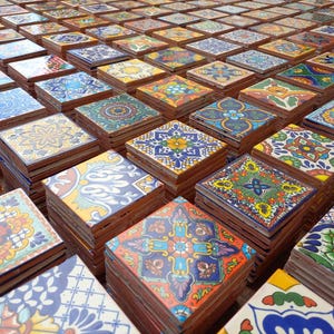 100 TILES 4x4 30 modelos diferentes assorted designs Mexican tile ...