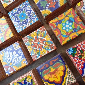 100 TILES 4x4 30 modelos diferentes assorted designs Mexican tile ...