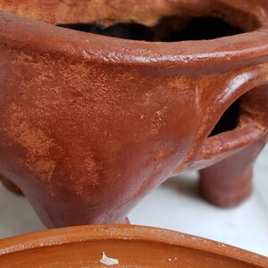 Pig-shaped Clay Grill Brazier With Floral Design - 16-inch Buffet ...