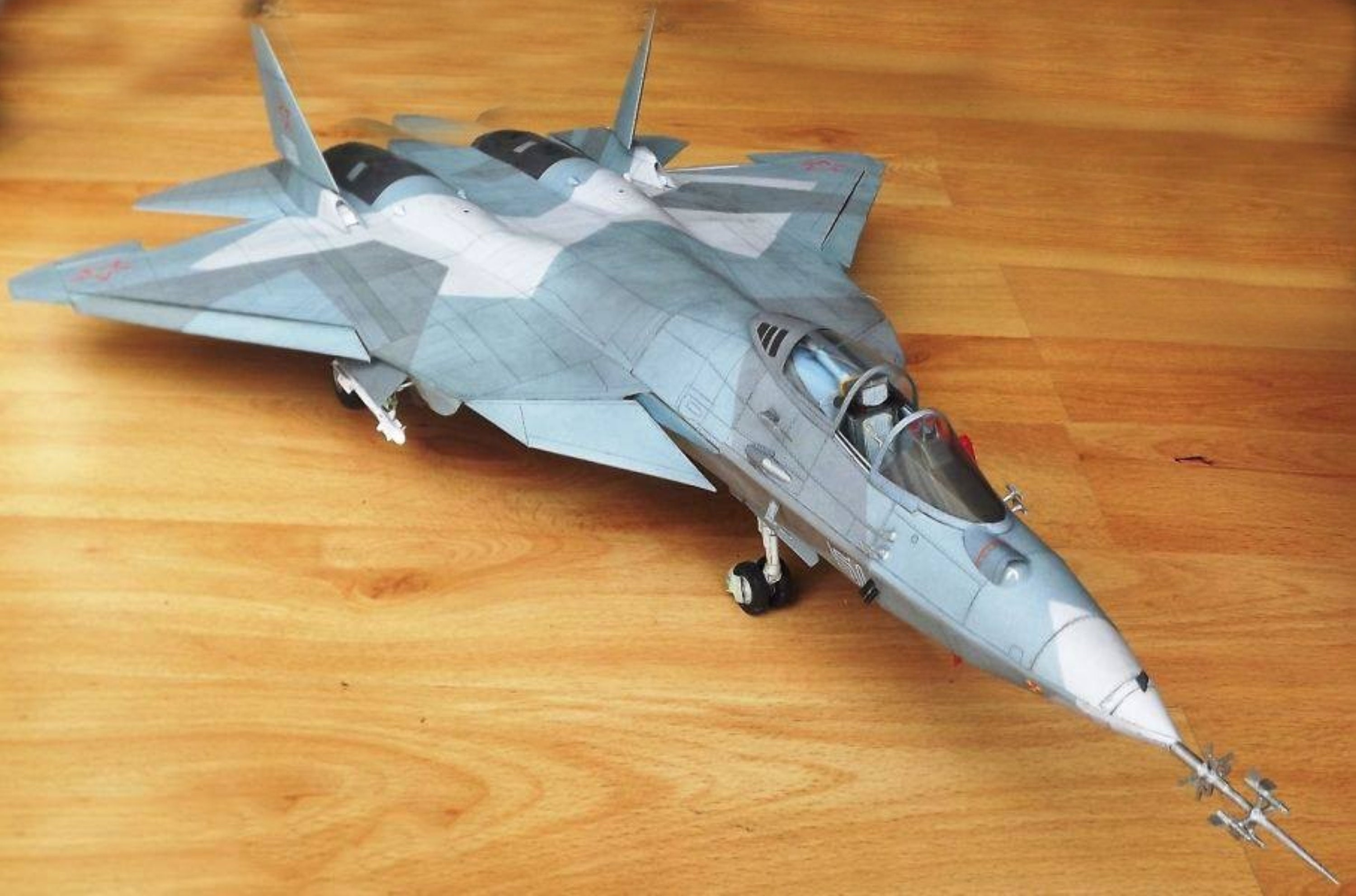 Buy Papercraft Kit Su-57 Felon Airplane 3d Paper Model Crafting Kit PDF ...