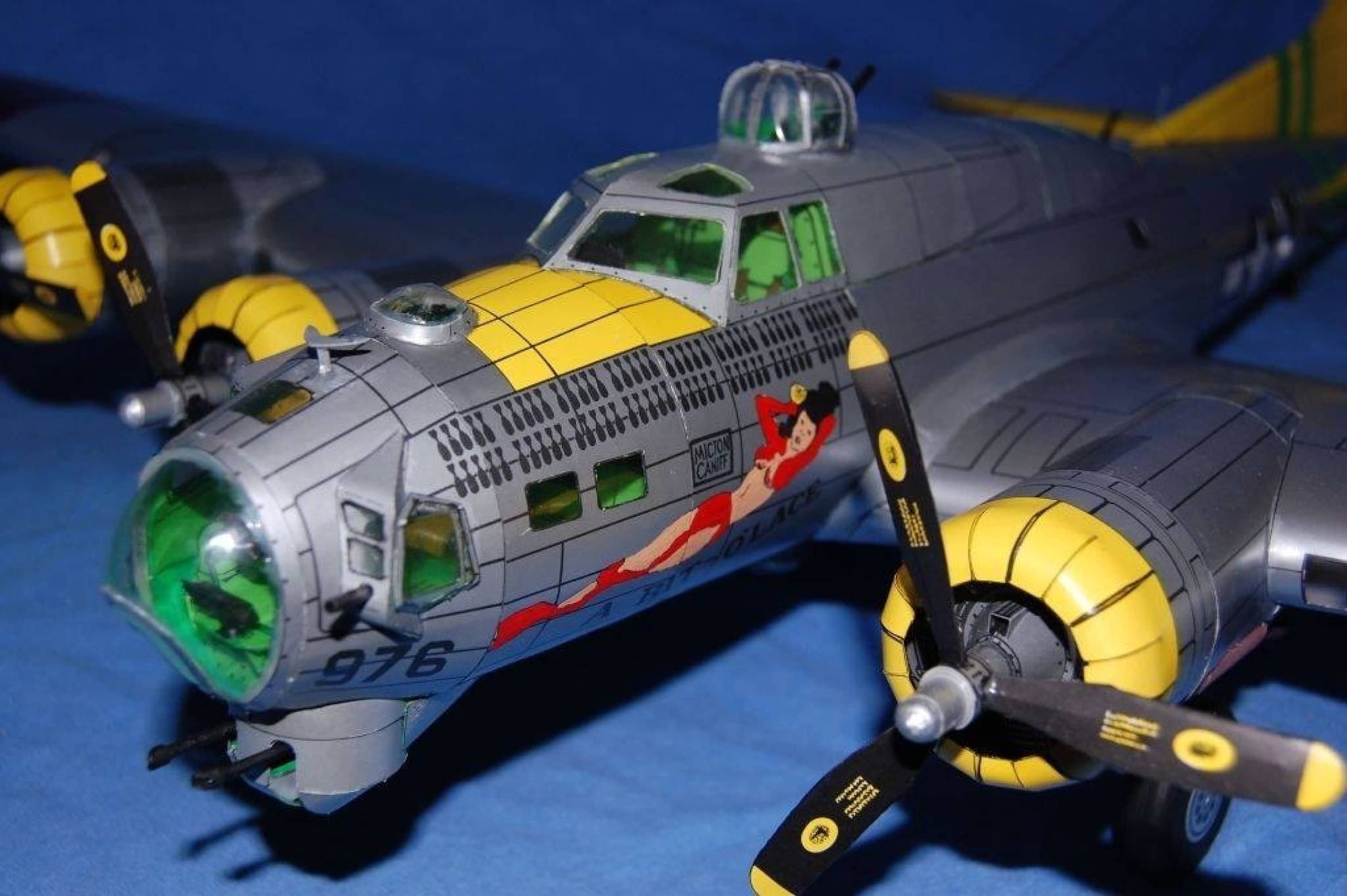Papercraft Kit Boeing B-17 Airplane 3d Paper Model Crafting PDF Plans ...