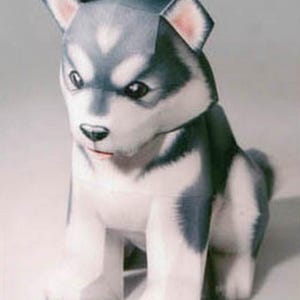 Papercraft Kit Huskey 3d Paper Model Crafting Kit PDF Plans to Print ...