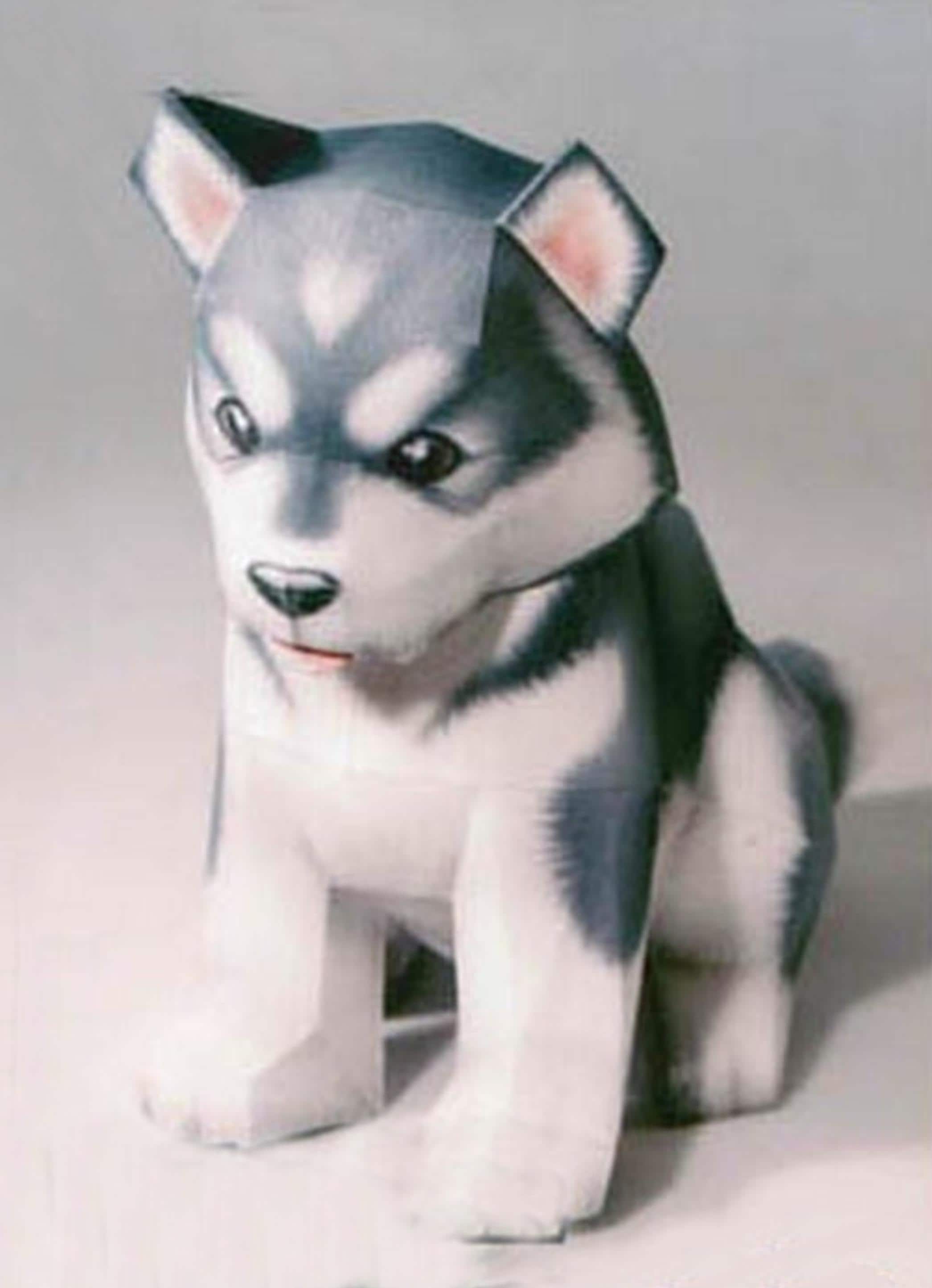 Papercraft Kit Huskey 3d Paper Model Crafting Kit PDF Plans to Print ...