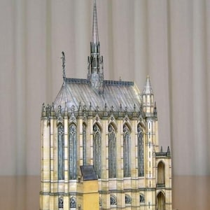 Papercraft Kit Sainte Chapelle Chapel 3d Paper Model Crafting Kit PDF ...