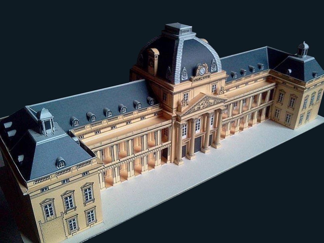 Papercraft Kit Military School Paris 3d Paper Model Crafting Kit PDF ...