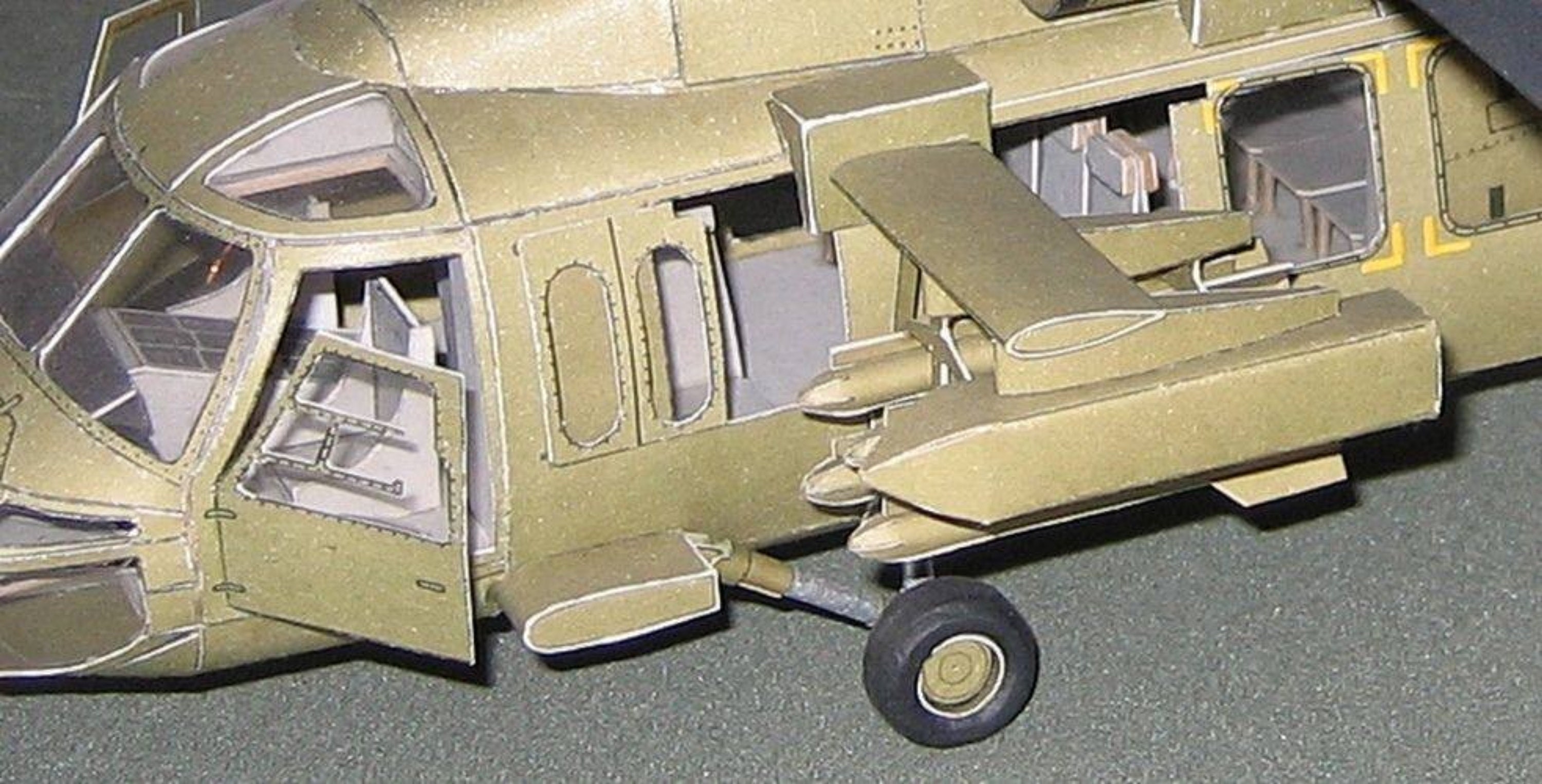 Papercraft Kit UH-60 Black Hawk Helicopter 3d Paper Model Crafting Kit ...