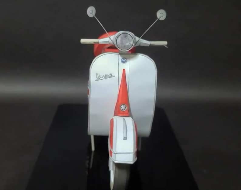 Papercraft Kit Vespa 150 Scooter 3d Paper Model Crafting Kit PDF Plans ...
