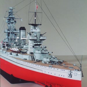 Papercraft Kit Fuso Dreadnought Battleship 3d Paper Model Crafting Kit ...