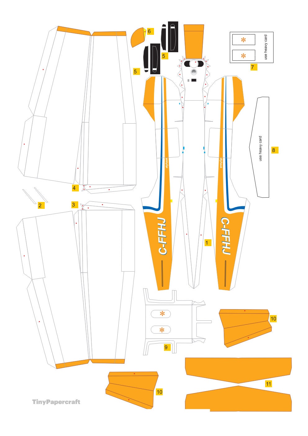 Cessna Papercraft Card Model, PDF Download, With Instructions to Print ...