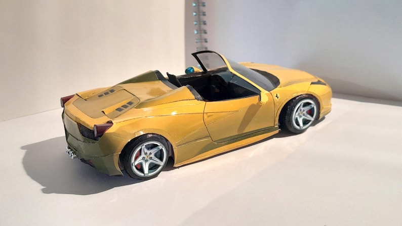 Papercraft Kit Ferrari 458 Italia Car 3d Paper Model Crafting Kit PDF ...