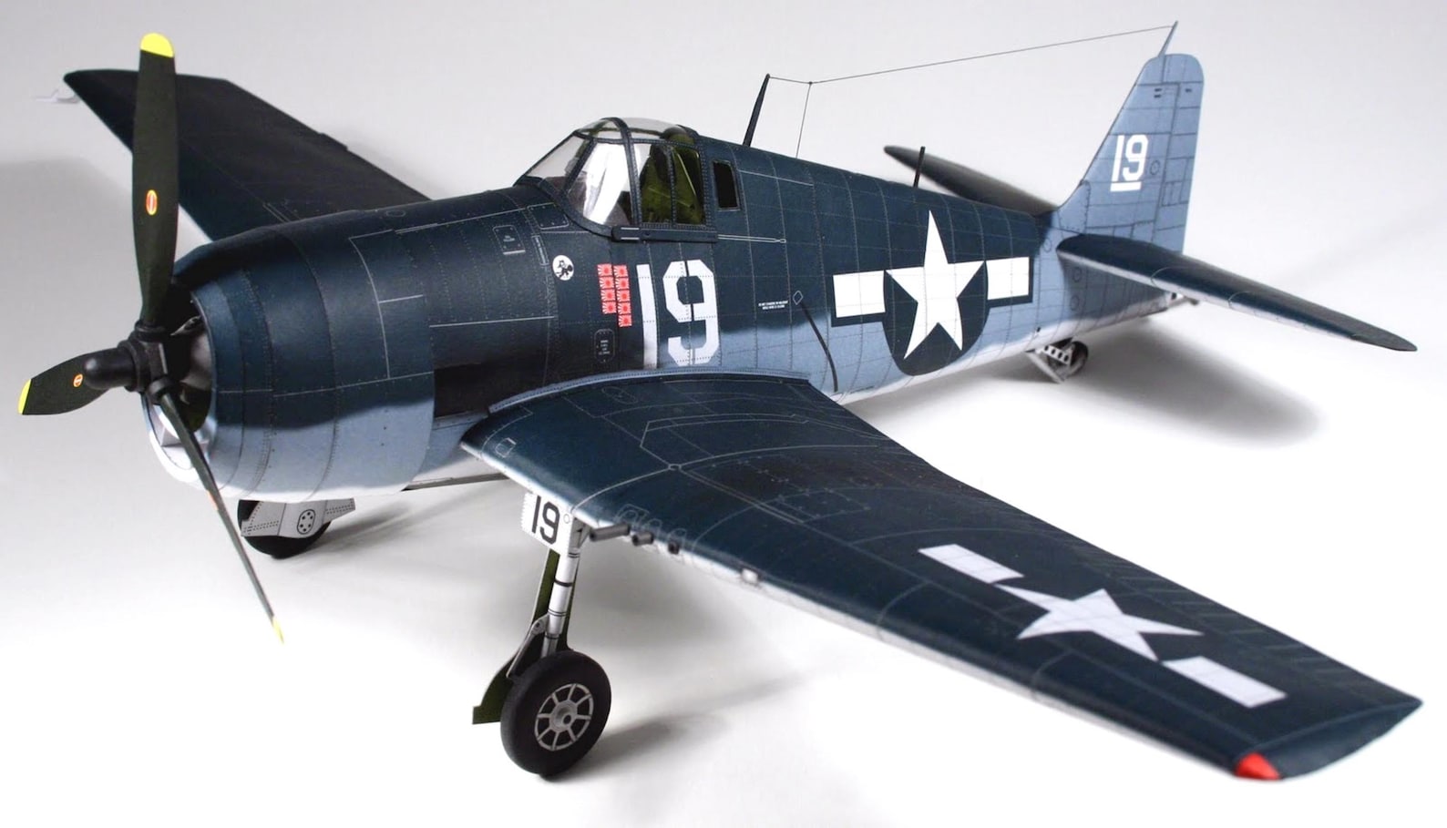 Papercraft Kit F6F Hellcat Airplane 3d Paper Model Crafting Kit PDF ...