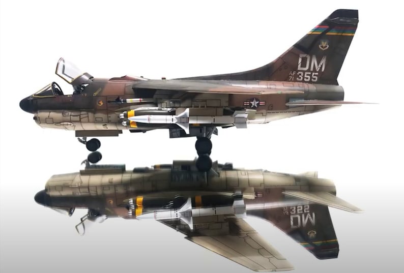 Papercraft Kit Corsair II Airplane 3d Paper Model Crafting Kit PDF ...