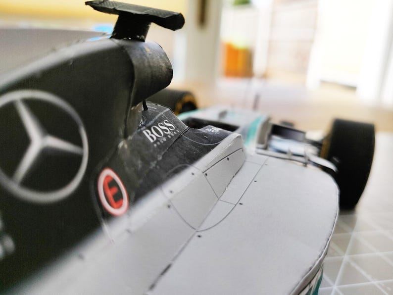 Papercraft Kit F1 Mercedes Petronas Racecar 3d Paper Model Crafting PDF ...