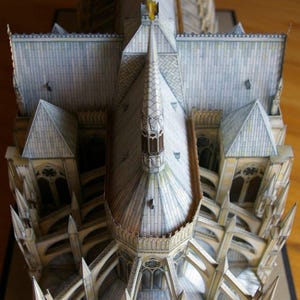 Papercraft Kit Reims Cathedral 3d Paper Model Crafting Kit PDF Plans to ...