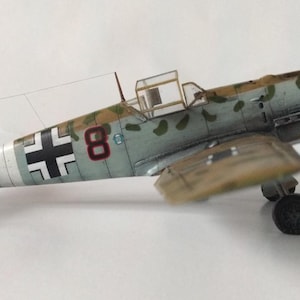 Papercraft Kit Messerschmitt Bf-109 Airplane 3d Paper Model Crafting ...