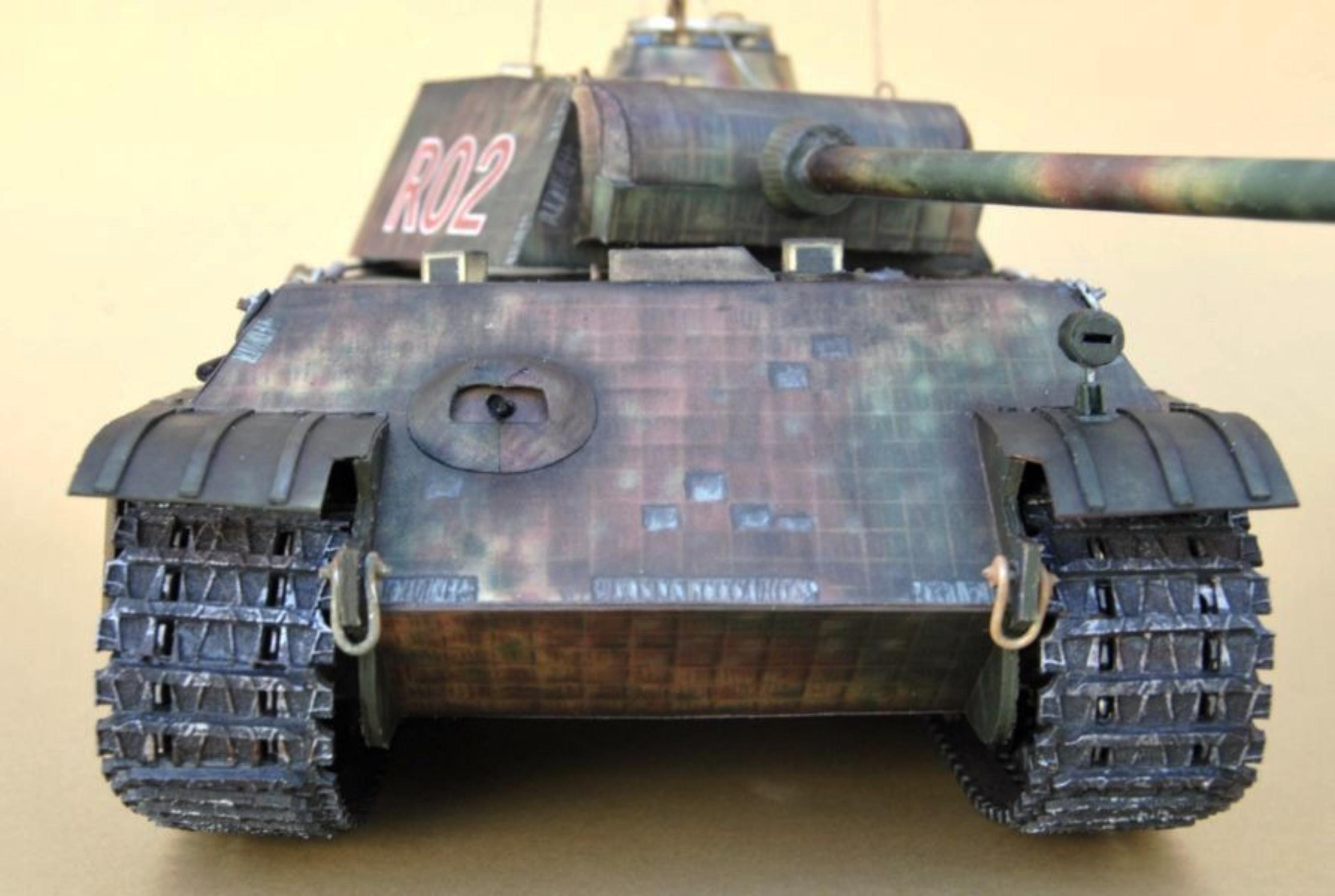 Papercraft Kit Panther WW2 German Tank 3d Paper Model Crafting Kit PDF ...