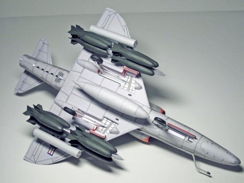 Papercraft Kit Mcdonnell Douglas A-4 Skyhawk Plane 3d Paper Model ...