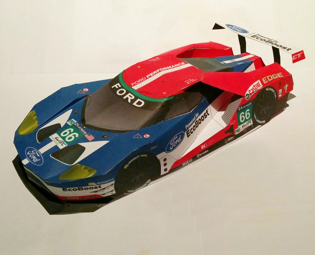 Papercraft Kit Ford GT Le Mans Car 3d Paper Model Crafting Kit PDF ...