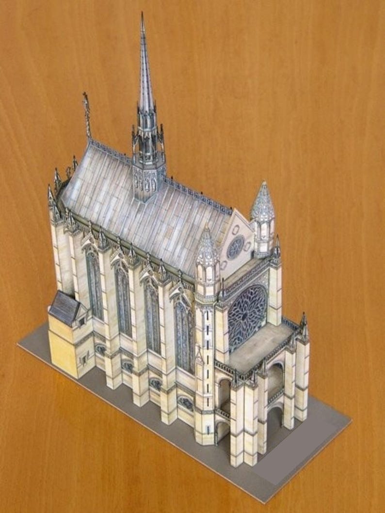 Papercraft Kit Sainte Chapelle Chapel Architecture 3d Paper Model ...
