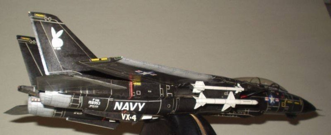 Papercraft Kit F-14 Tomcat Airplane 3d Paper Model Crafting Kit PDF ...
