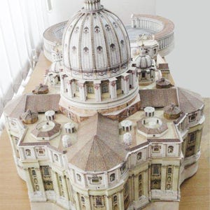 Papercraft Kit St. Peter's Basilica Vatican Simple 3d Paper Model ...