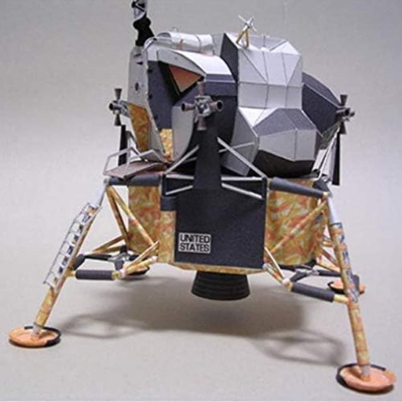 Papercraft Kit Apollo Moon Lander 3d Paper Model Crafting PDF Plans DIY ...