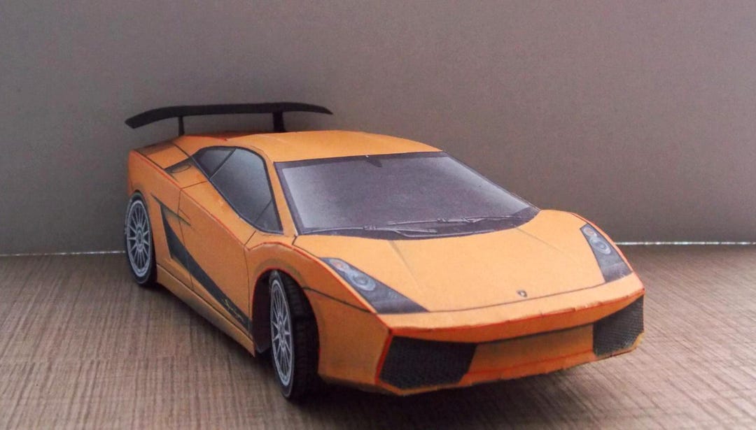 Papercraft Kit Lamborghini Gallardo Car 3d Paper Model Crafting Kit PDF ...