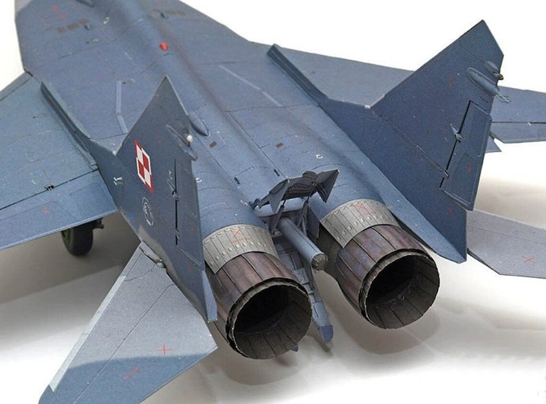 Papercraft Kit Mig-29 Fulcrum Airplane 3d Paper Model Crafting Kit PDF ...