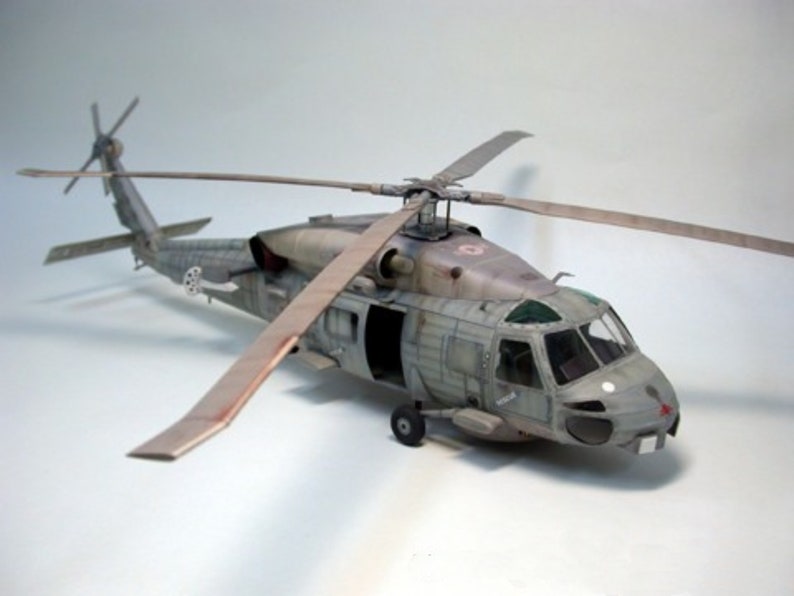Papercraft Kit SH-60 Sea Hawk Helicopter 3d Paper Model Crafting Kit ...