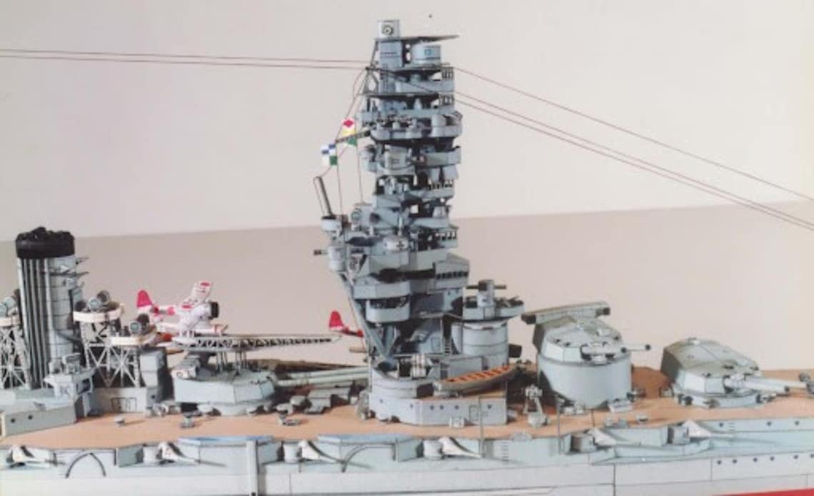 Papercraft Kit Fuso Dreadnought Battleship 3d Paper Model Crafting Kit ...