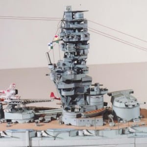 Papercraft Kit Fuso Dreadnought Battleship 3d Paper Model Crafting Kit ...