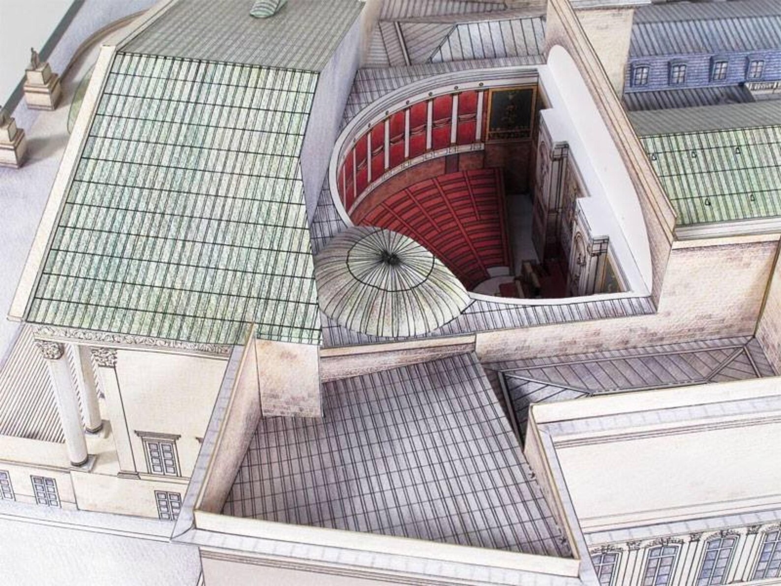 Papercraft Kit Palais Bourbon National Assembly 3d Paper Model Crafting ...