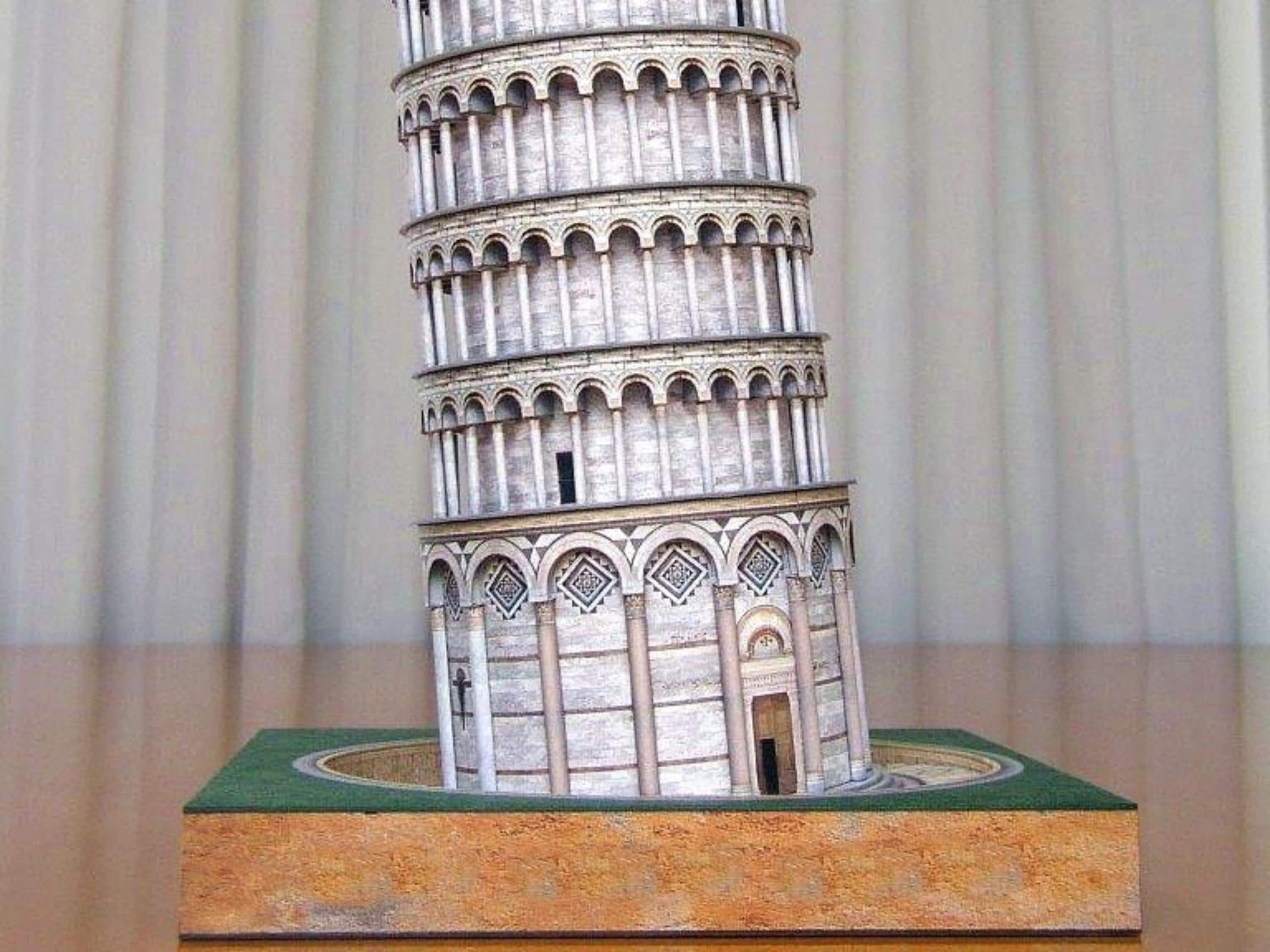 Papercraft Kit Leaning Tower of Pisa Italy Bell Tower 3d Paper Model ...
