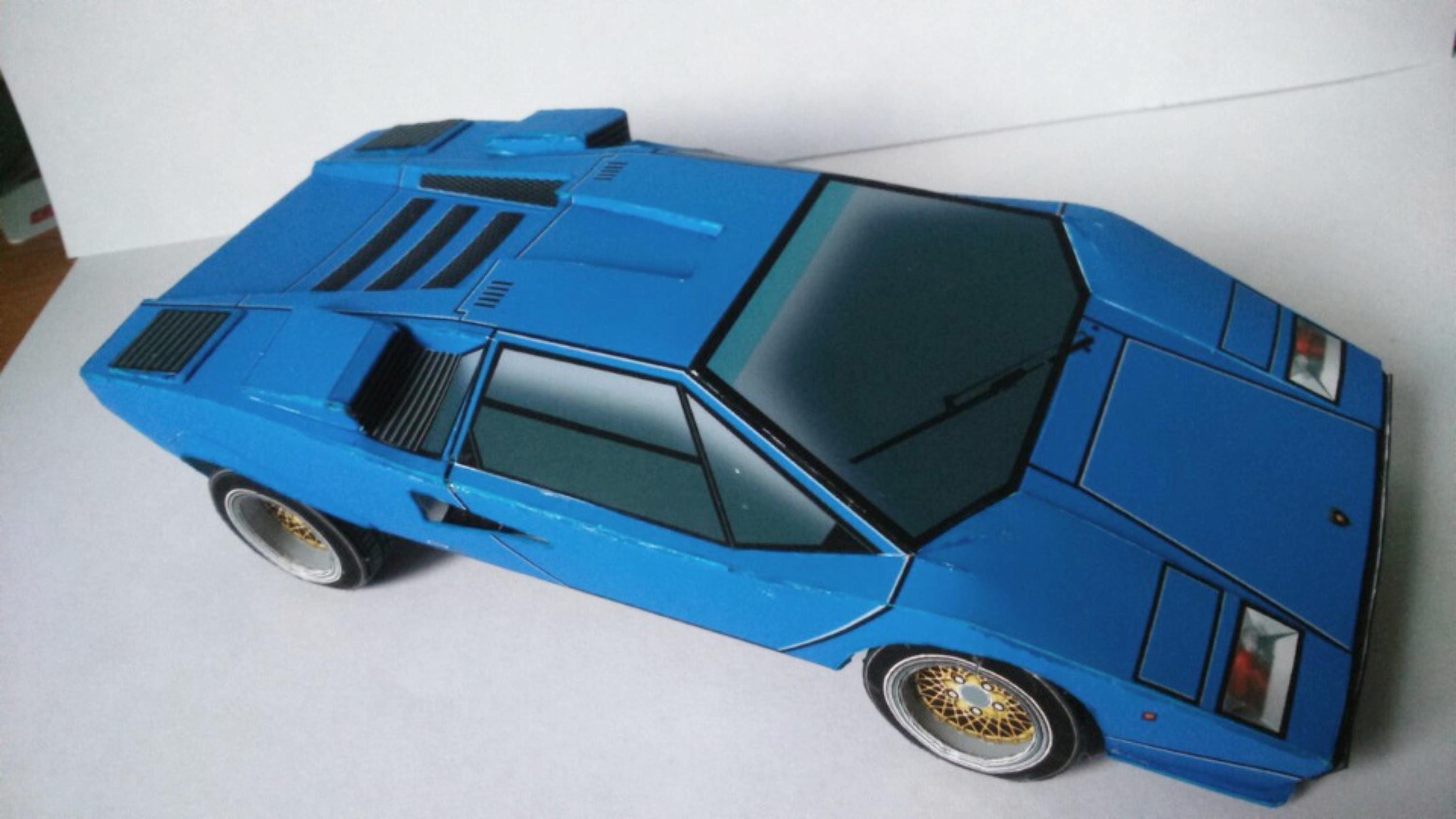 Papercraft Kit Lamborghini Countach Car 3d Paper Model Crafting Kit PDF ...