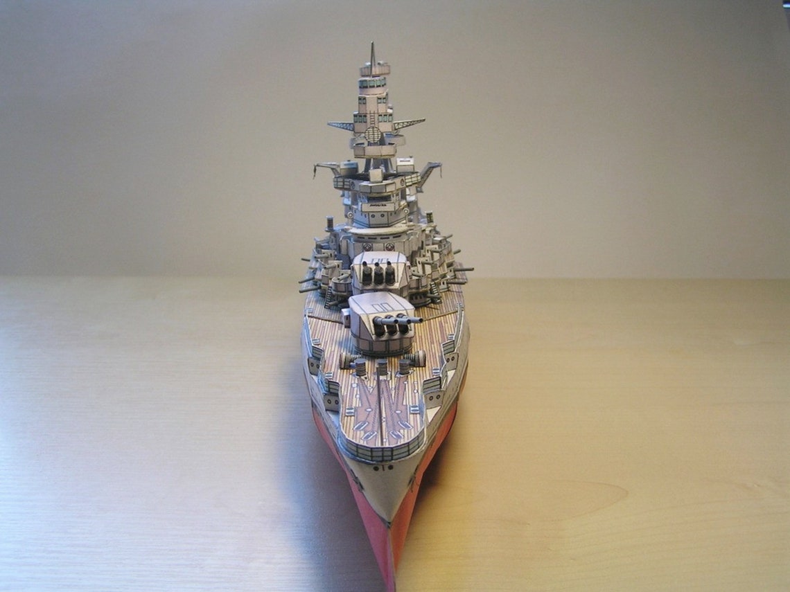 Papercraft Kit USS Arizona Battleship 3d Paper Model Crafting Kit PDF ...