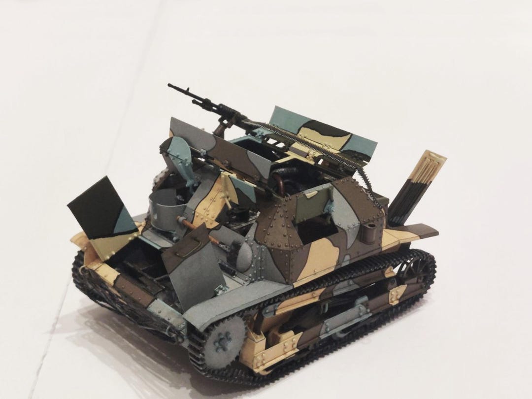 Papercraft Kit TK-3 Tankette Camouflage 3d Paper Model Crafting PDF ...