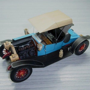 Papercraft Kit Roadster Car 3d Paper Model Crafting Kit PDF Plans to ...