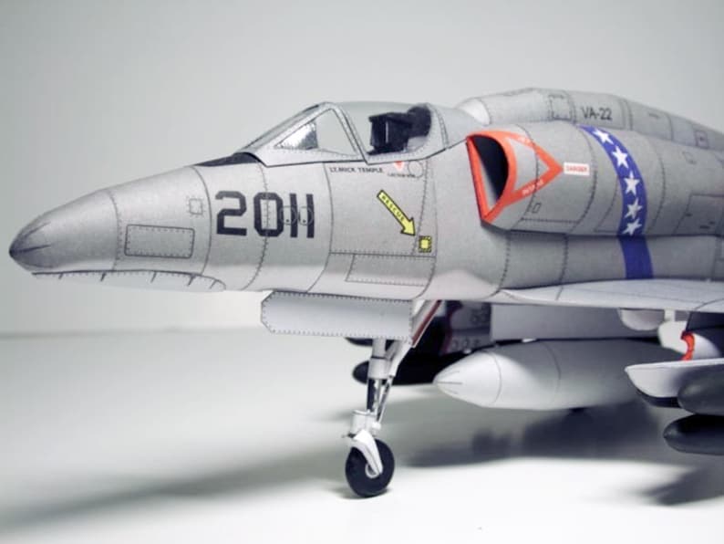 Papercraft Kit Mcdonnell Douglas A-4 Skyhawk Plane 3d Paper Model ...